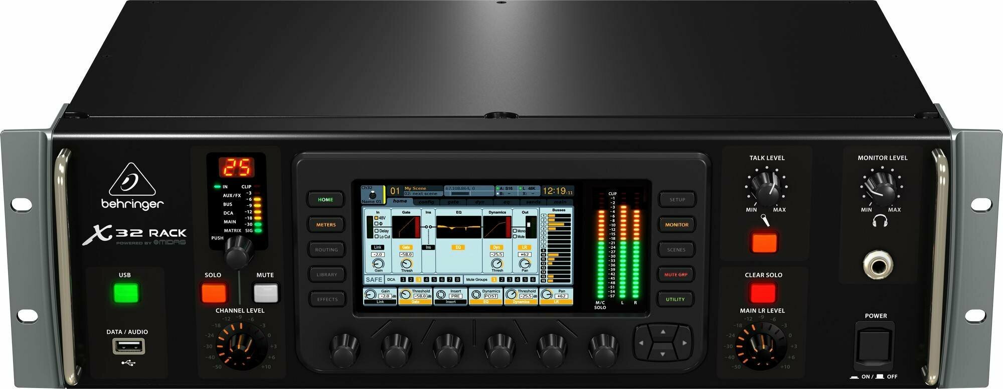 Behringer X32 Rack - 32-канальный цифровой микшер с 16 шинами, черный