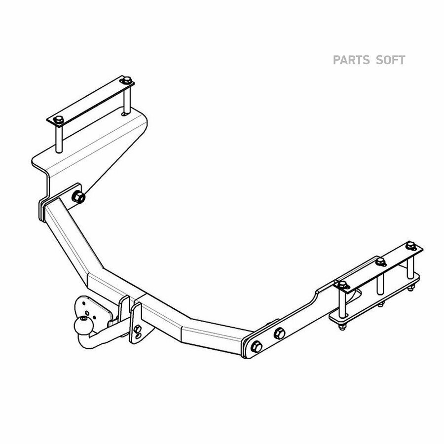 Фаркоп SSANG YONG ACTYON SPORTS пикап 2006- условно-съемный ШАР AVTOS от официального дистрибьютора, AVTOS, артикул SY008