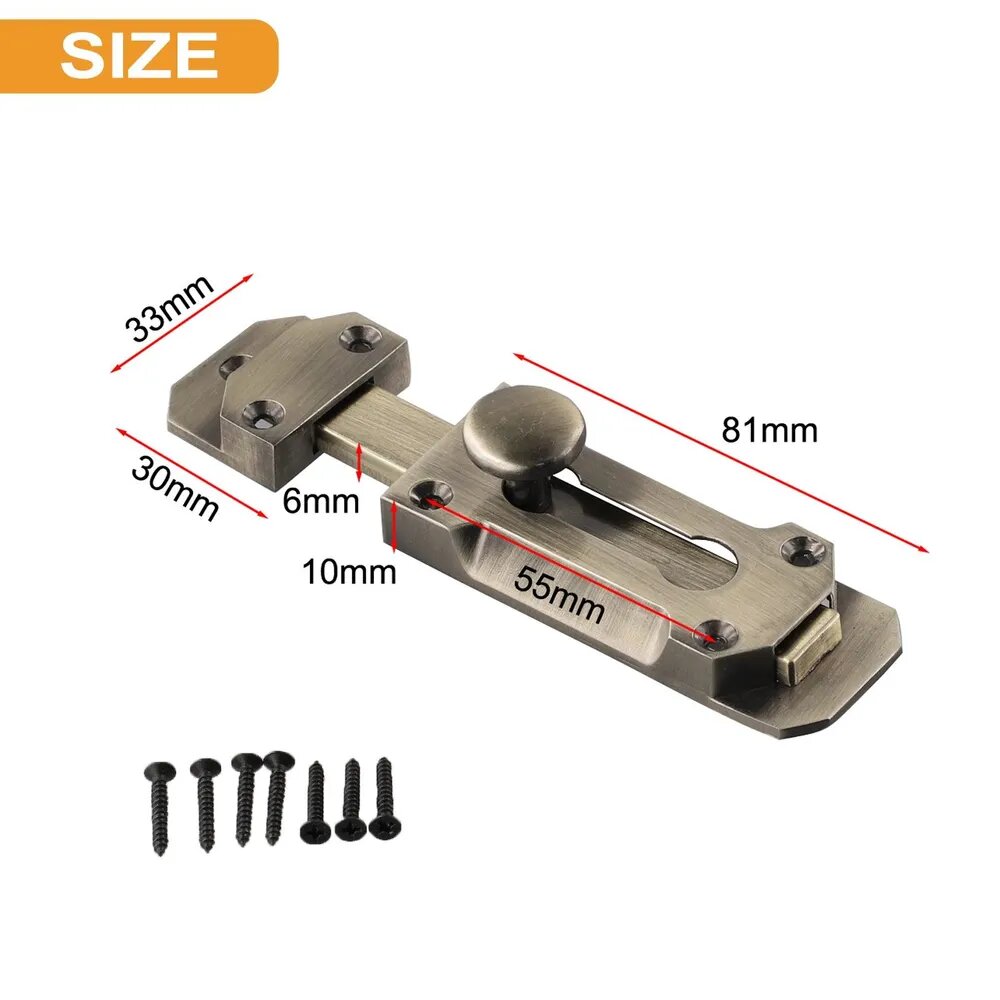 OZ-Worlar- 3/4/5-дюймовый дверной замок для ванной комнаты с винтами из цинкового сплава для туалетов, защелка-задвижка, прочная, горячая, практичная распродажа