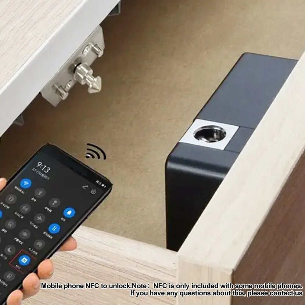 OZ-GBGR-Умный замок для двери из дерева, невидимый замок без ключа, карта IC, NFC, электронные замки для ящиков