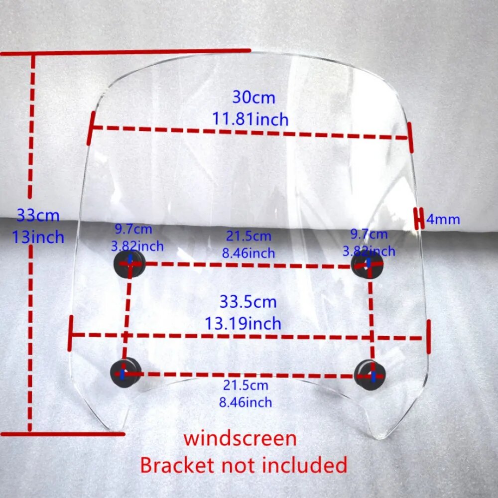 Для Indian Scout Bobber Twenty 2018-2024 мотоцикла 10 '13' лобовые стекла ветровое стекло с монтажной фурнитурой B5