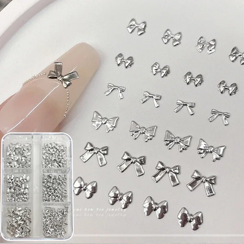 6 сеток, аксессуары для ногтей в стиле панк, пирсинг, шпильки из сплава Y2k, металлические стрелки, заклепки, детали, подвески для дизайна ногтей, принадлежности для украшения