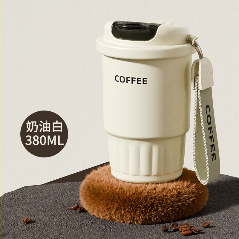Умная кофейная кружка из нержавеющей стали 316, высокая эстетика, автомобильный вакуумный утолщенный термос, портативная дорожная кружка для студентов