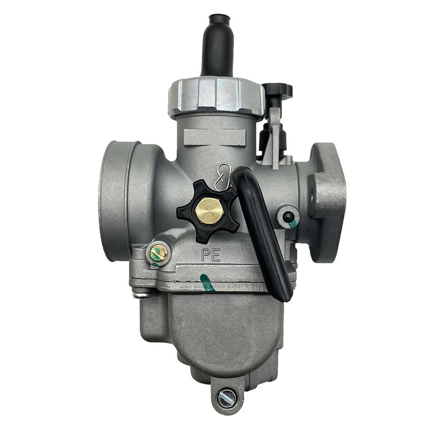 Карбюратор для мотоцикла PE24FL, карбюратор для внедорожных мотоциклов 24мм фланец подходит для фланцевого мотоциклетного двигателя 50-160cc внедорожный велосипед pit bike ATV скутер, материал цинк сплав, 1x карбюратор