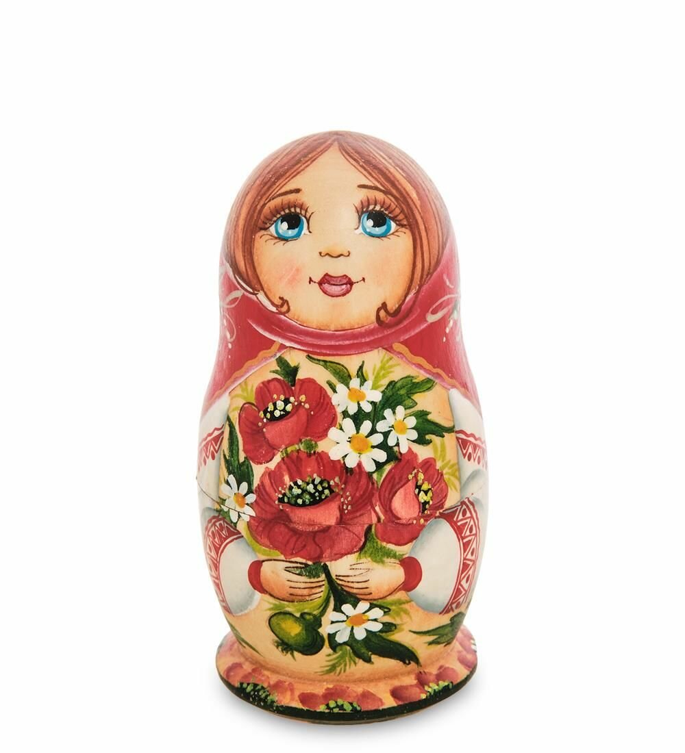 Матрешка 3м "Мария с маками" A2166317 Народные промыслы, Дерево липа, краски, лак