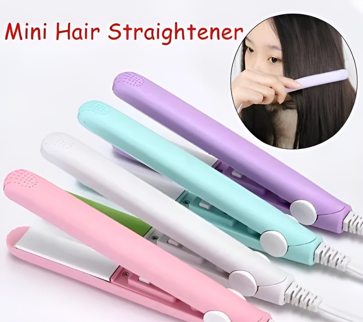 Портативный мини-выпрямитель для волос | Дорожный выпрямитель для волос с низким энергопотреблением | Портативный мини-плоский выпрямитель для завивки волос, керамический утюжок для волос