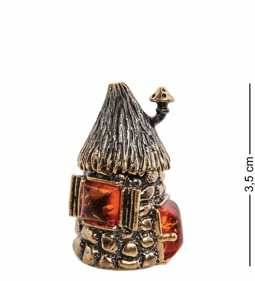 Наперсток из янтаря и латуни "Домик лесника" A2163614 Народные промыслы, Латунь, янтарь