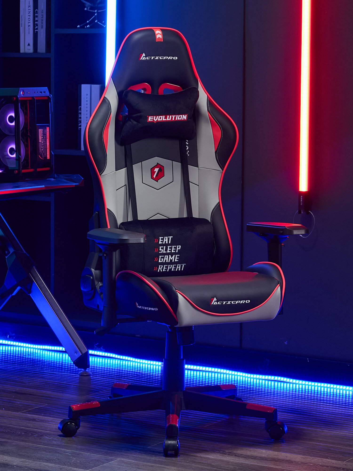 Игровое кресло EVOLUTION TACTIC PRO Special edition D1 компьютерное, 4D-подлокотники, экокожа EPU