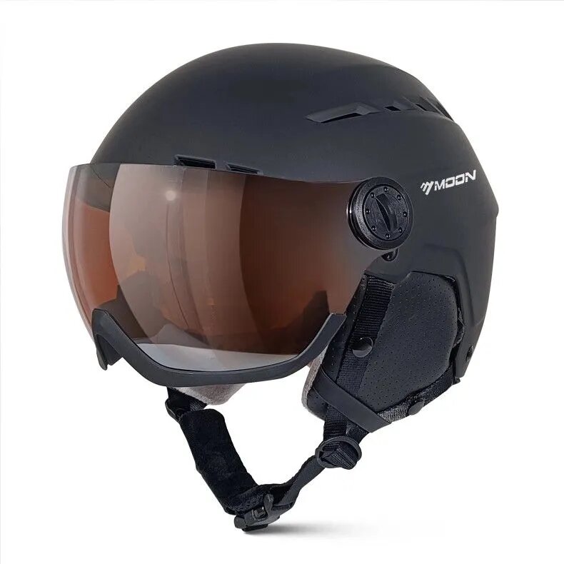 MOON HELMET Нашлемник спортивный, размер: 55-58, для горных лыж, черный