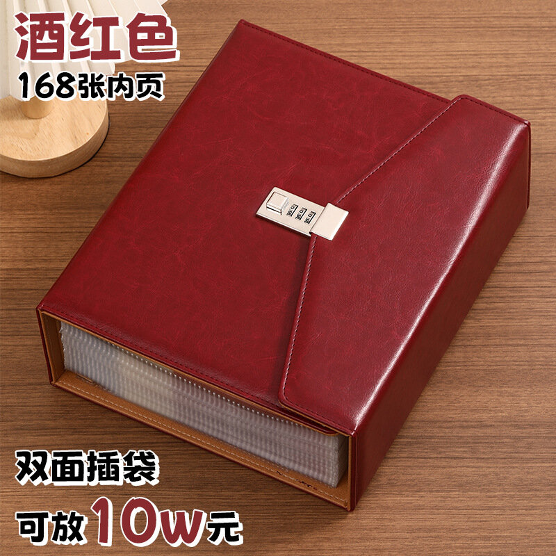 Новая книга для денег с паролем, большая емкость, вмещает 100k юаней, книга для хранения денег, коллекция для экономии, интернет-знаменитость, зажим для денег