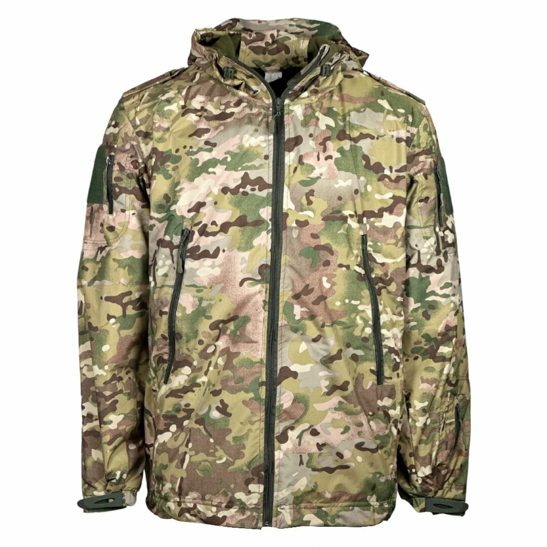 Куртка / бушлат демисезонный удлиненный тактический в камуфляже спецназа мультикам (multicam). для костюма / формы вкпо / вкбо 3.0 (тройка). Ткань мембрана микро Рип Стоп