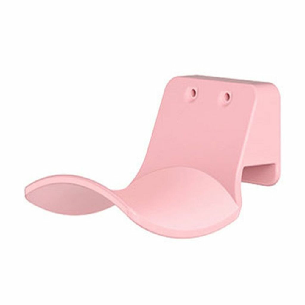 Крепление для наушников на компьютере без сверления на стену, вешалка, подвесное крепление для наушников на голове - розовое сбоку