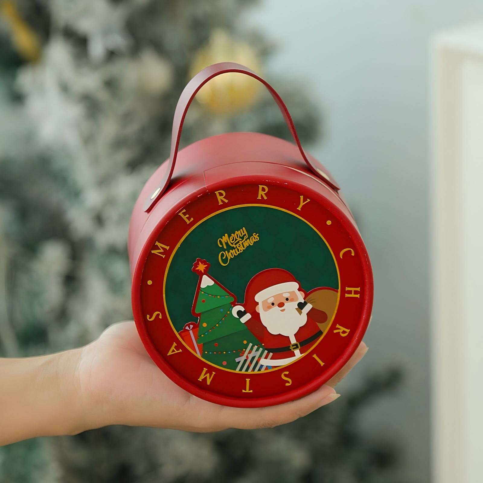 Коробка для подарков к Рождеству, коробка для яблока на Рождество, упаковочная коробка для фруктов, портативная коробка для подарков, декоративная упаковочная коробка, 1 шт.