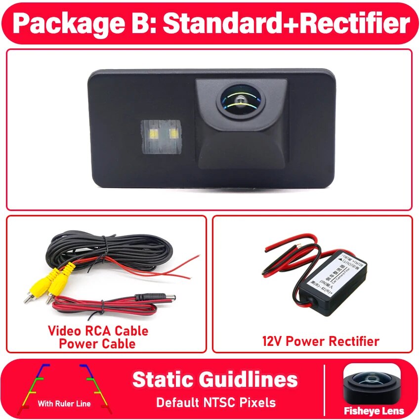 Автомобильная камера заднего вида с ночным видением HD для BMW X3 X5 X6 E53 E70 Camera With Filters