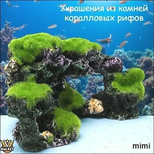 Аквариум Коралловый риф Скала Орнамент