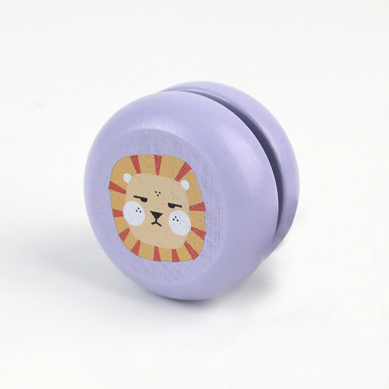 Детский милый мультяшный деревянный йо-йо Weiwei Tiger, обучающий вращающийся йо-йо для детского сада, ностальгическая игрушка