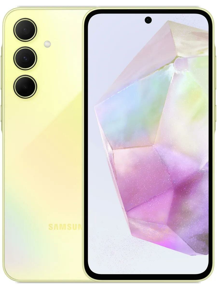Смартфон Samsung Galaxy A35 5G 8/128 ГБ, Dual nano SIM, желтый (Yellow)