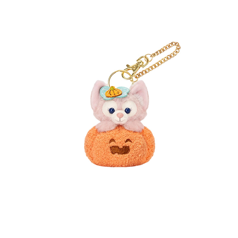 Disney x DISNEYLAND 2025 Halloween Duffy And Friends LinaBell Pumpkin Keychain Plush Pendant 9cm Height Shanghai Disney null