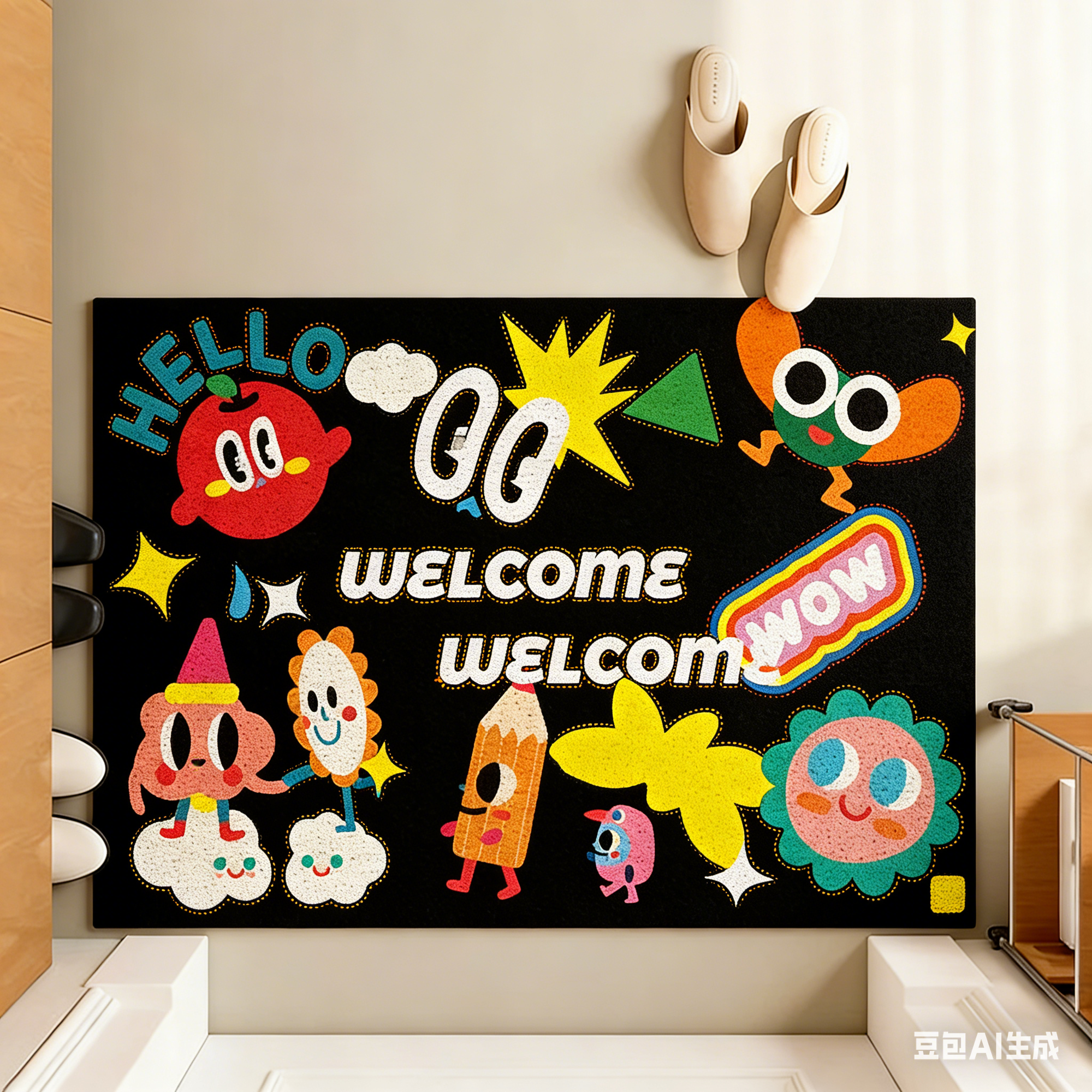 Коврик для входной двери в стиле Ins, нескользящий, легко чистящийся, удаляет пыль , прихожая,50X80cm