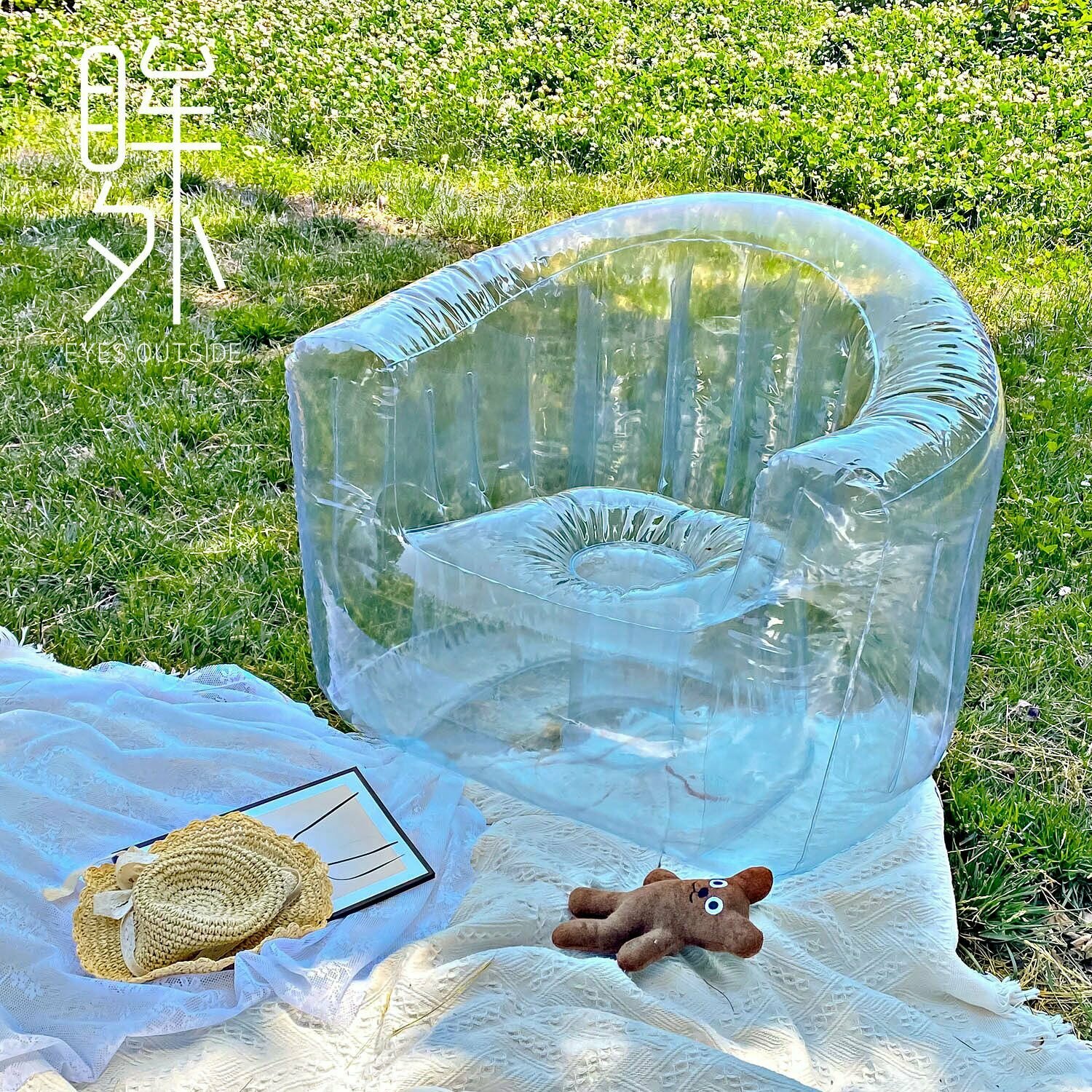 Прозрачный надувной диван, ленивый диван для одной спальни, маленький милый диван для арендного дома, подарок на День святого Валентина, день рождения, DIY