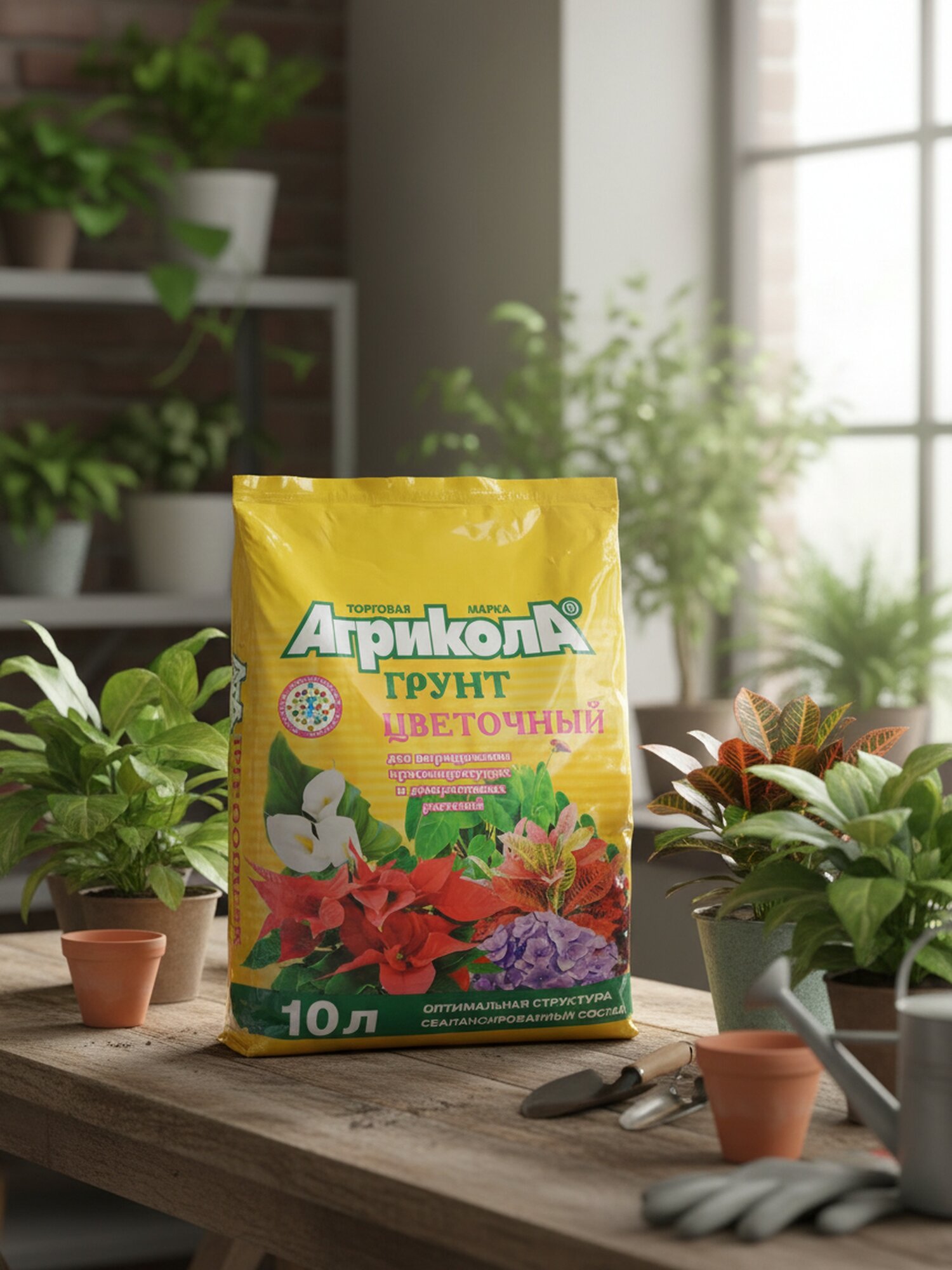 Грунт для комнатных растений Агрикола, 10 л, торф, Россия