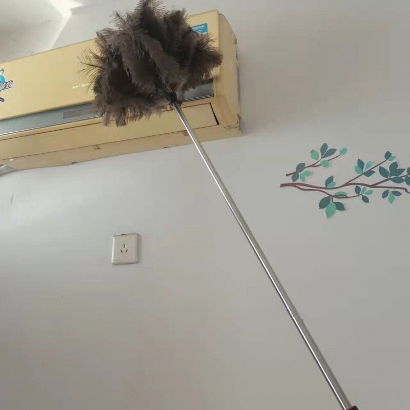 Пуховая щетка из страусиных перьев для удаления пыли, не оставляющая ворса, для домашней уборки и использования в автомобиле, электростатическая щетка для пыли, волшебная щетка из куриных перьев