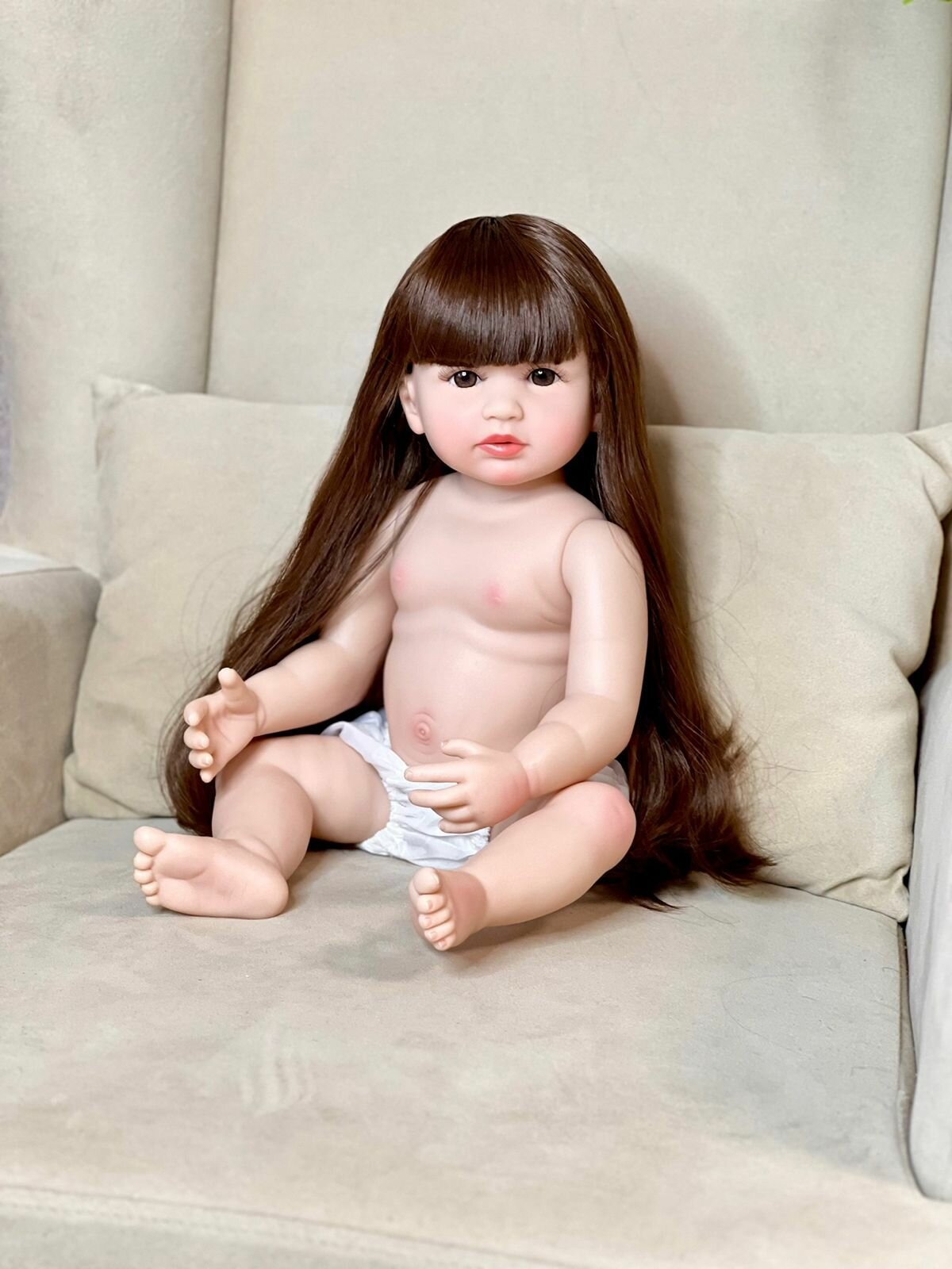 Кукла Реборн виниловая 55см без одежды (FA-272W)