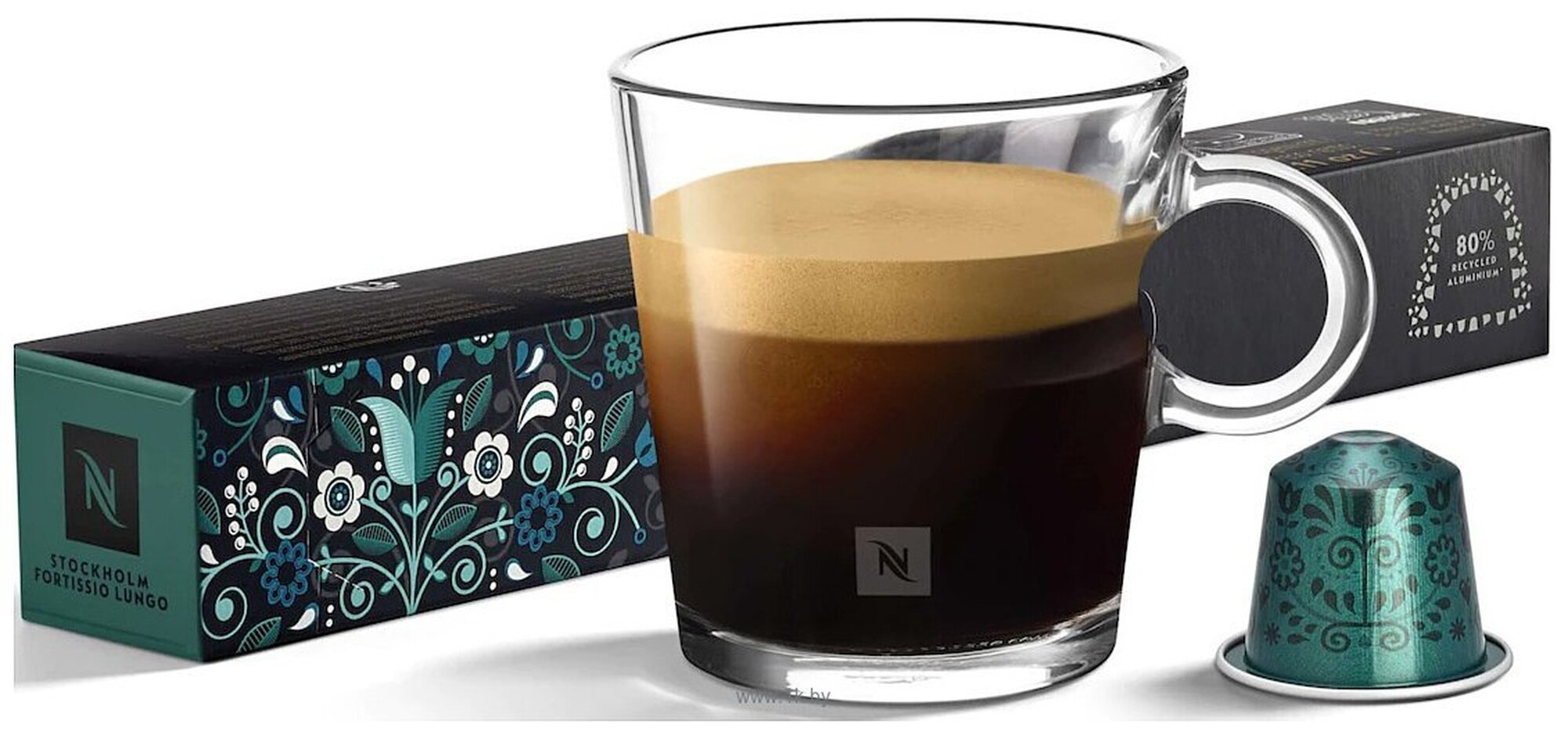 Кофе в капсулах Nespresso Stockholm Fortissio Lungo, 10 капсул