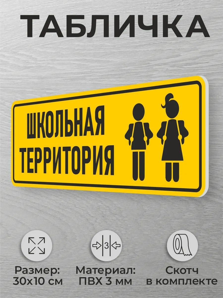 Табличка для школ Школьная территория