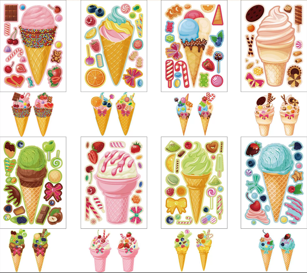 Внешняя торговля, наклейки для пиццы, детские головоломки «сделай сам», мультяшные головоломки с едой, креативные