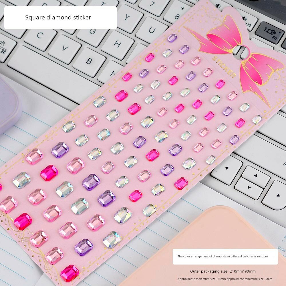 Наклейки-бриллианты Love Gem для детского сценического макияжа, украшение для лица, 3D стерео-наклейки в виде