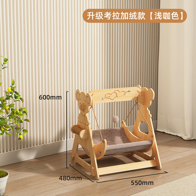 Качели для кошек, домик для собак, летняя деревянная гамак-люлька, подвесная кровать для кошек, диван-лежак, универсальная кровать для кошек на все сезоны