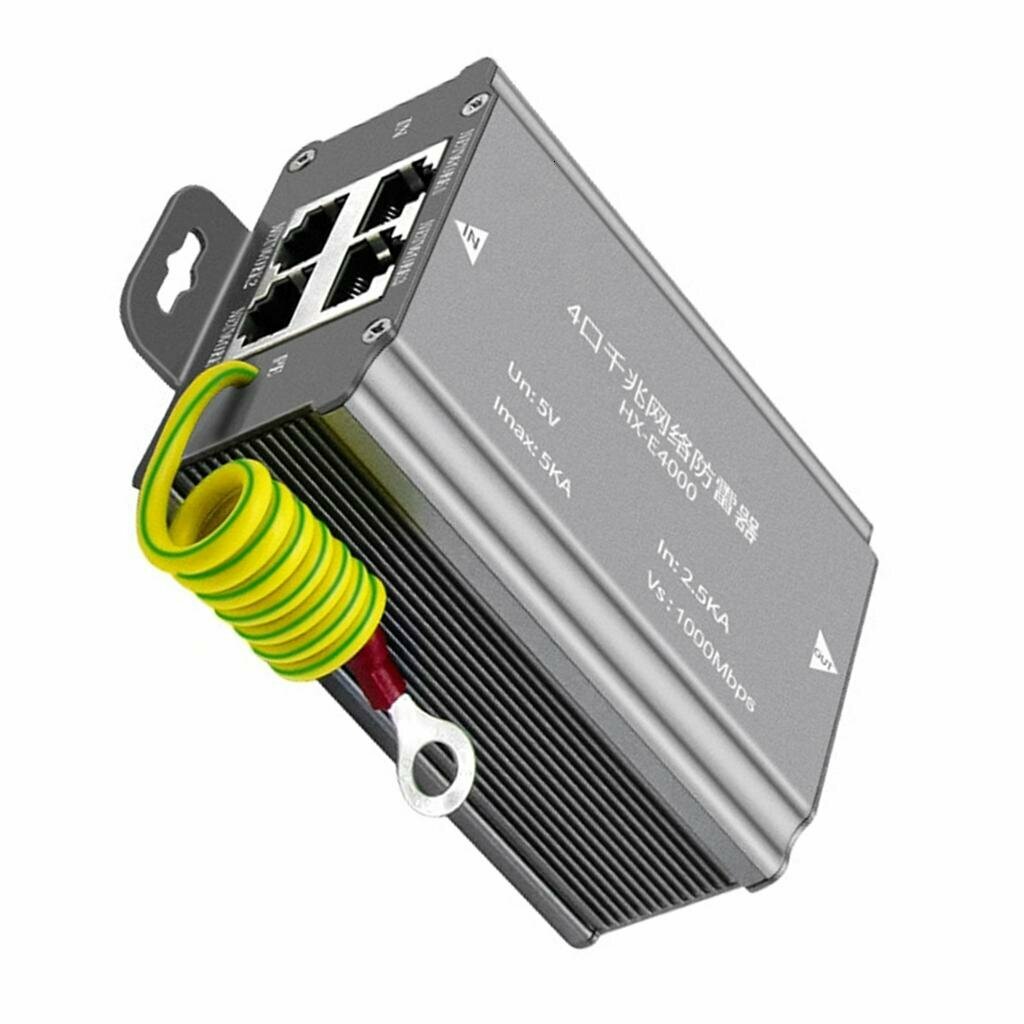 Этотретовый протектор от перенапряжения 4 порта для камер, 1000 Мбит / с