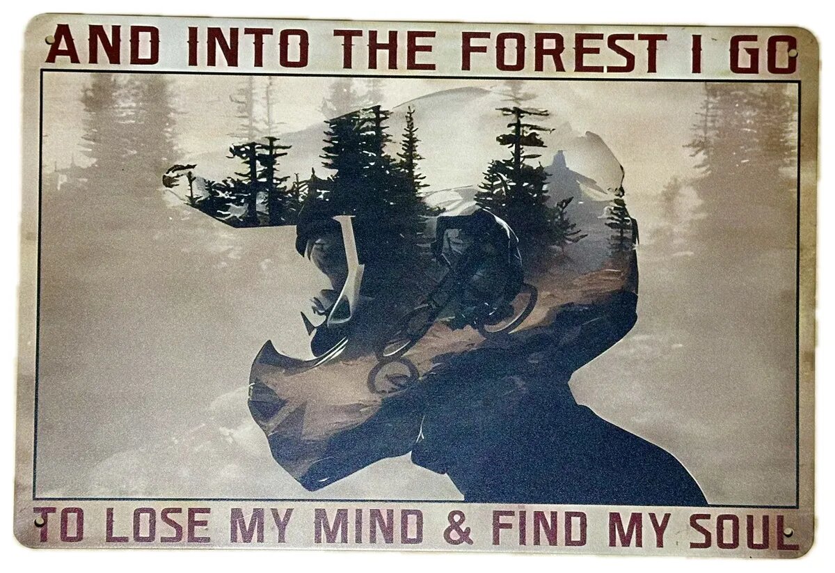 Табличка металл интерьерная в гараж в бар на стену 20х30см