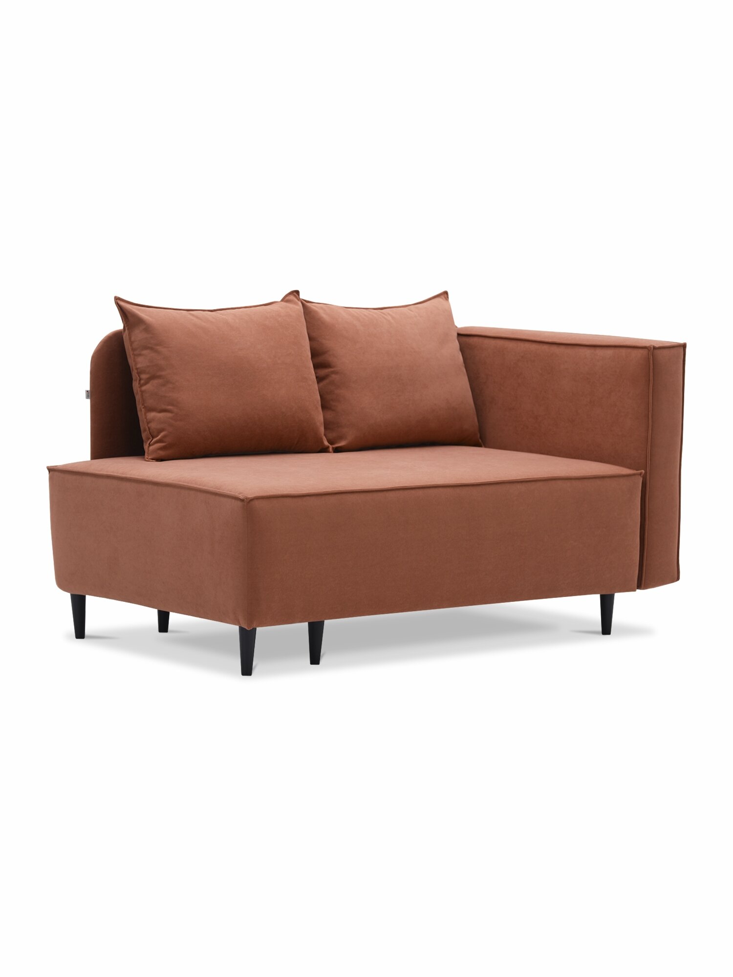 Кушетка Элфи 152х88х90 см, еврокнижка, Ладья, спальное место: 202х85 см, правый угол, Newtone Peach