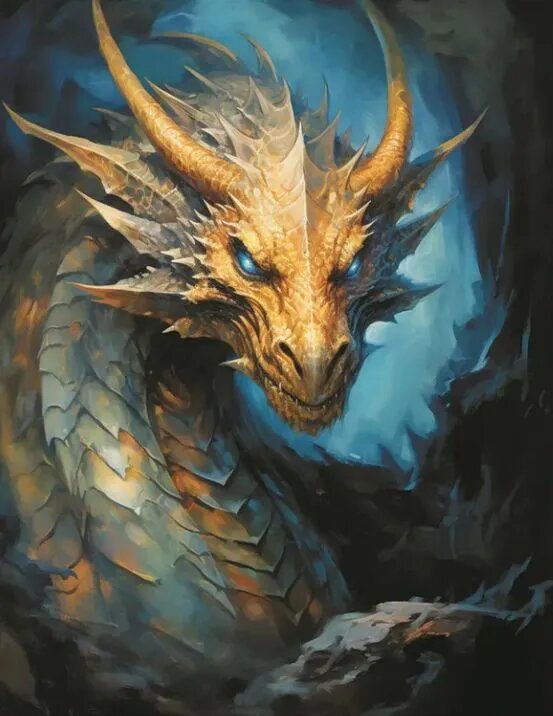 Алмазная Мозаика "Злой Дракон" 40x50 См Алмазная Вышивка / Картина Стразами Подарков / Украшения