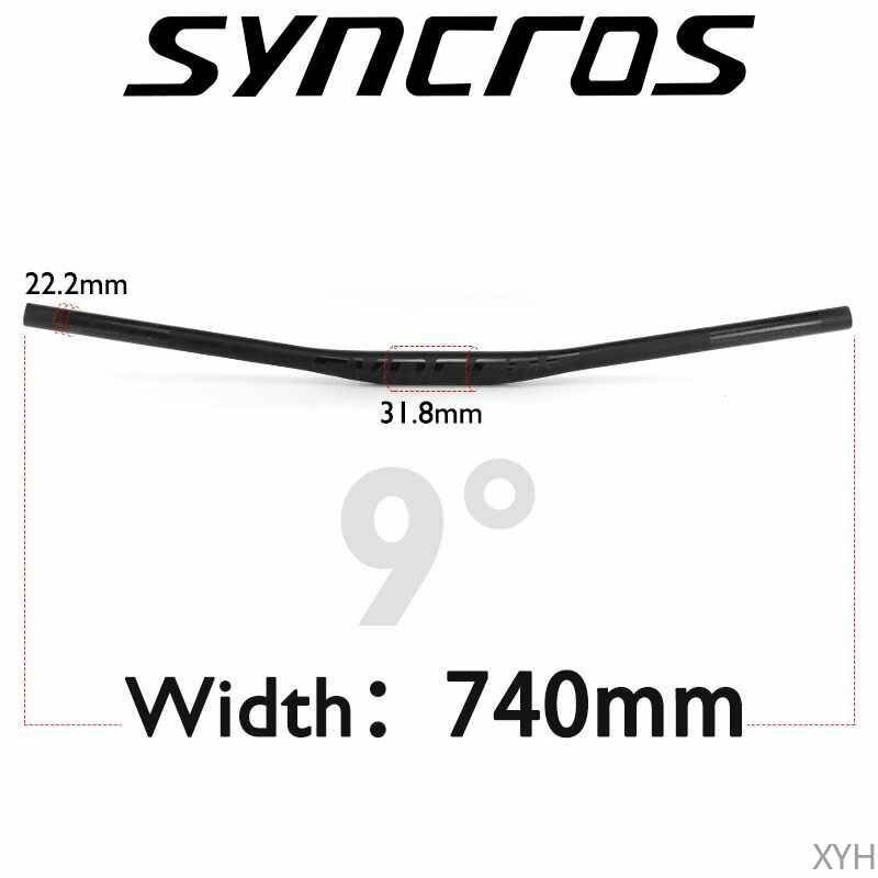 Карбоновый руль Syncros MTB для BMX/горного велосипеда плоский/подъемный три слоя краски полуматовая поверхность глянцевая