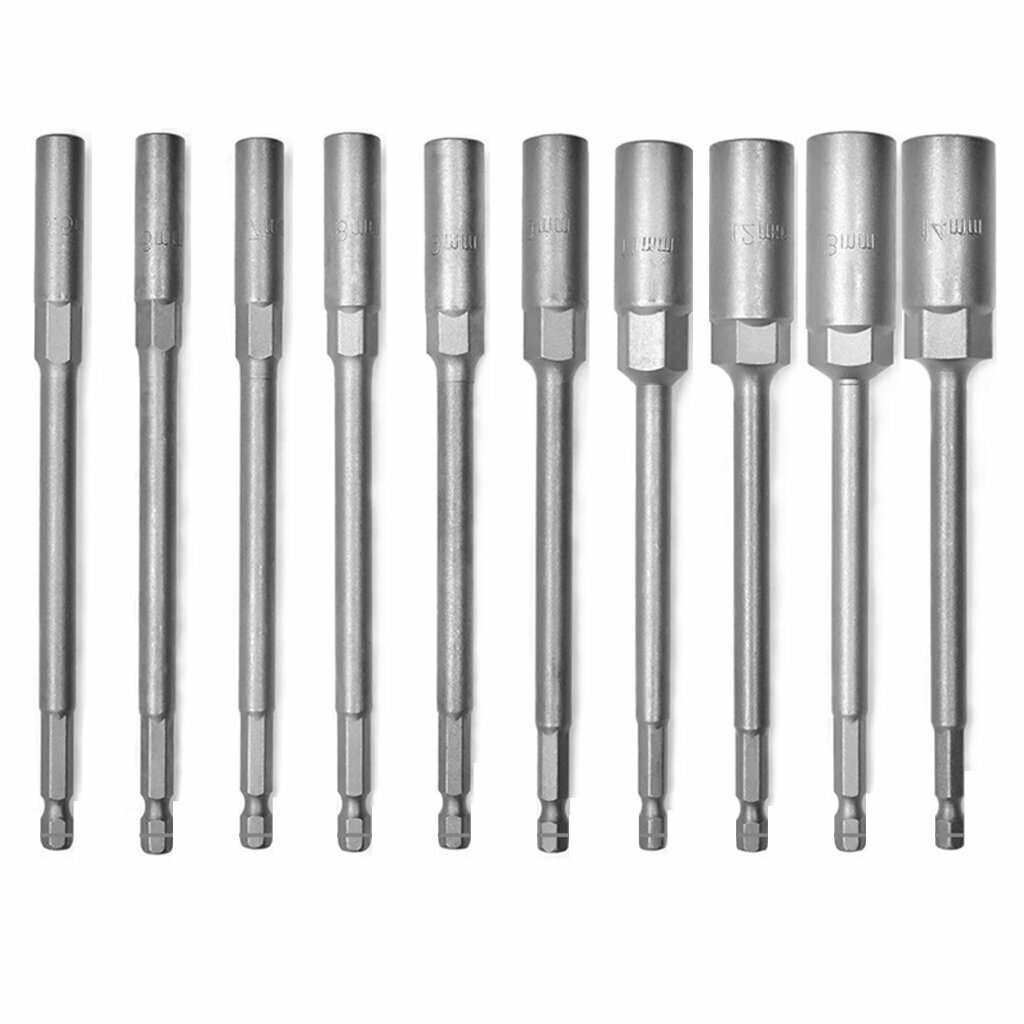 Набор ударных головок 1/4 дюйма, набор ударных головок, отвертка с гайкой, набор шестигранных ключей 1/4 дюйма, адаптеры для сверл 5,5-19 мм