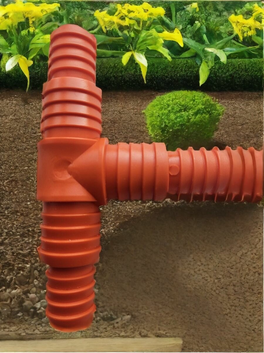 Тройник соединитель для шлангов 20,25мм штуцер