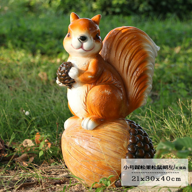 Наружный искусственный орнамент белки из смолы для сада и двора, маленькая скульптура животного, декор для сада и ландшафта, маленький элемент
