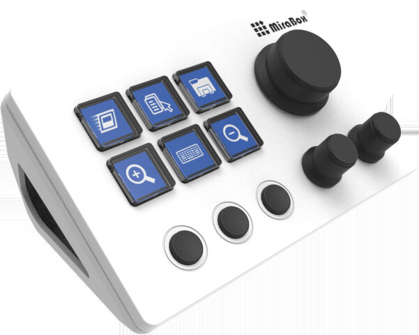 MiraBox Streamdeck N3 6-Клавишная Визуальная Клавиатура с Ротационным Кнобом - Проводная Настройка 1.5м Кабель 121г