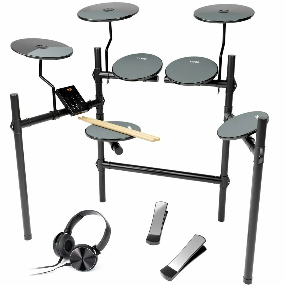 Электронная ударная установка с наушниками