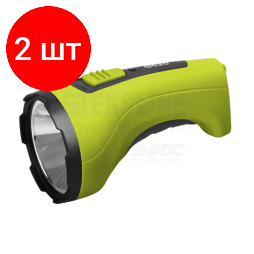 Комплект 2 шт, фонарь ФАZА ACCUF2-L07 светодиод аккумуляторный зеленый