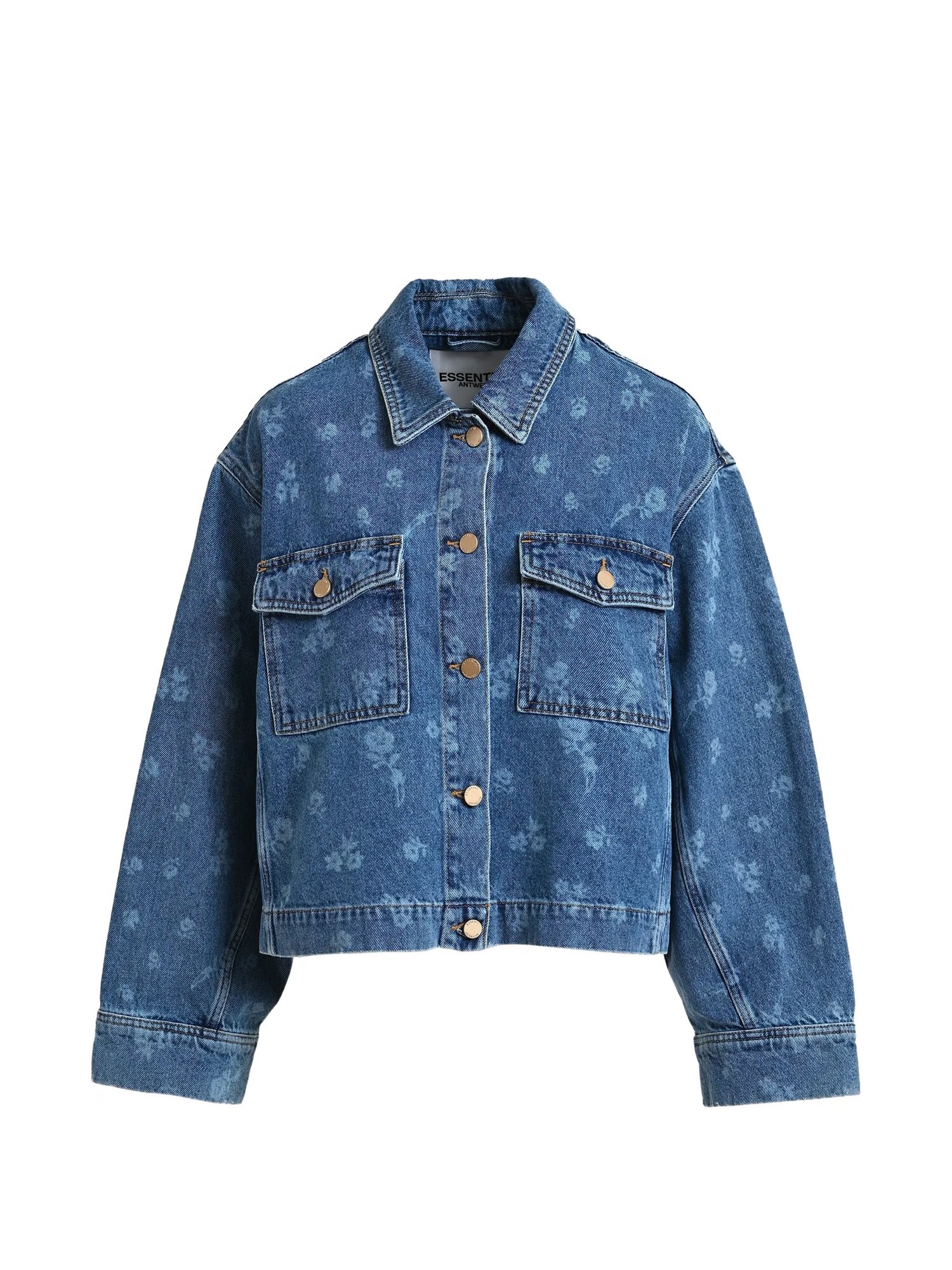 Куртка Floral-print denim jacket