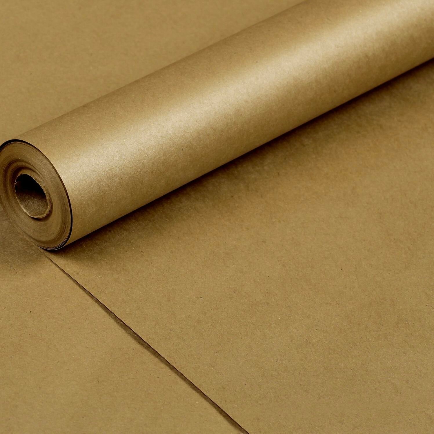 Бумага для декора и флористики, крафт, Золотая, двухсторонняя, однотонная, золотистая, рулон 1 шт, 0.7х10 м
