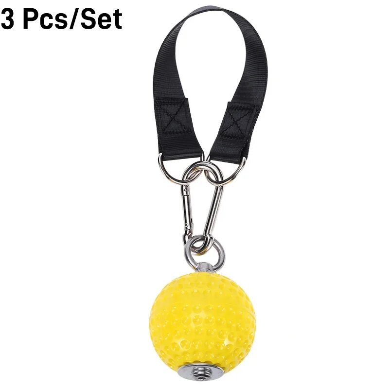 Power Ball Ручки для захвата, желтые, ПУ, нержавеющая сталь, для силовой тренировки 3 pcs