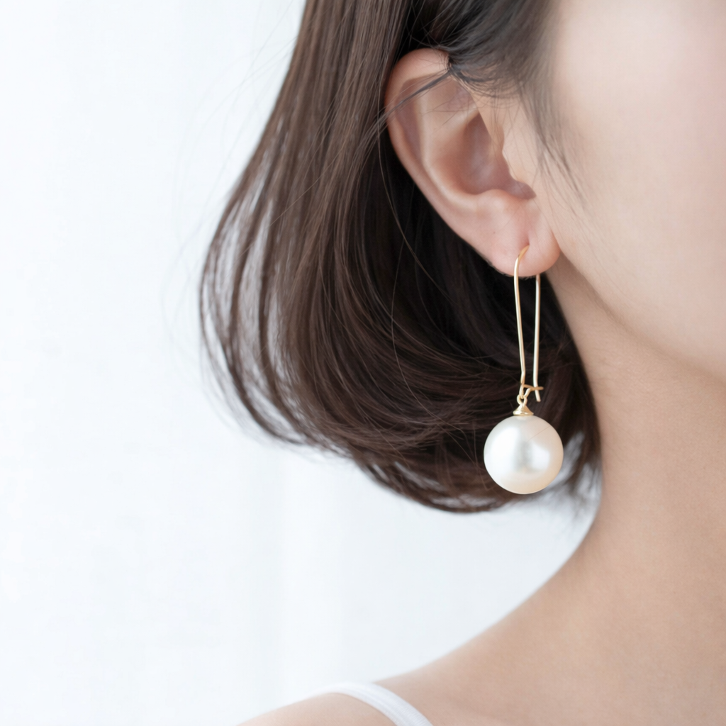 Серьги с подвесками, жемчуг имитация