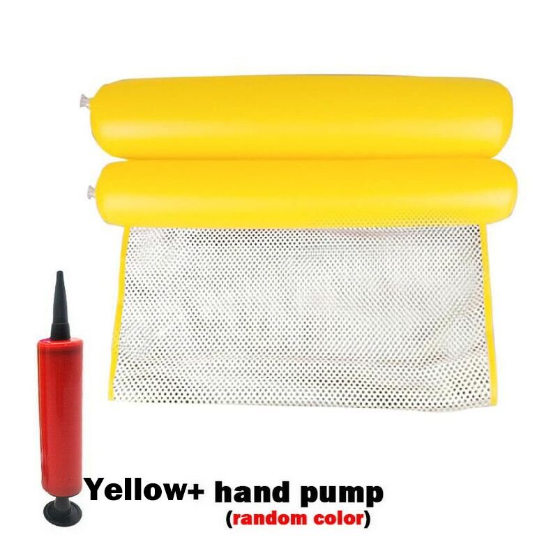 Надувной плавательный гамак для бассейна и пляжных развлечений трэнди желтый