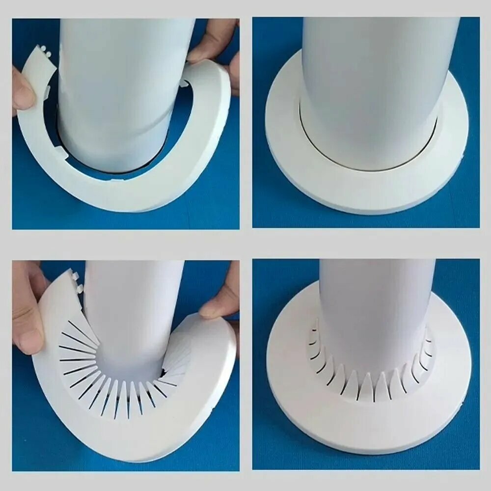 Декоративная окантовка для труб, 5 штук, белая, подходит для труб диаметром 35-60 мм