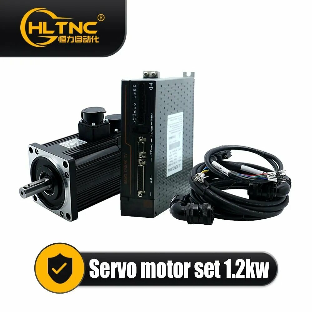 Серво-двигатель 1,2 кВт (110ST-M04030) без тормоза + серводрайвер T3DF RS485 для ЧПУ-гравировального станка